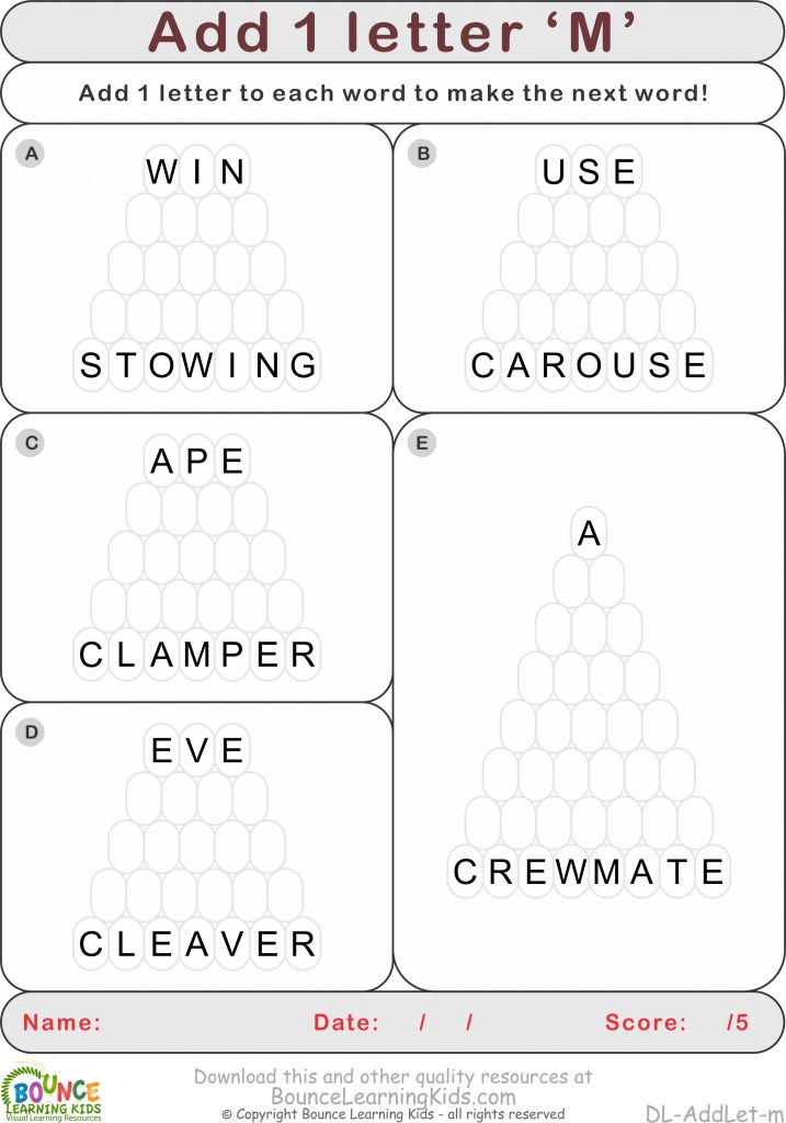 Add 1 Letter - PORTALLAS