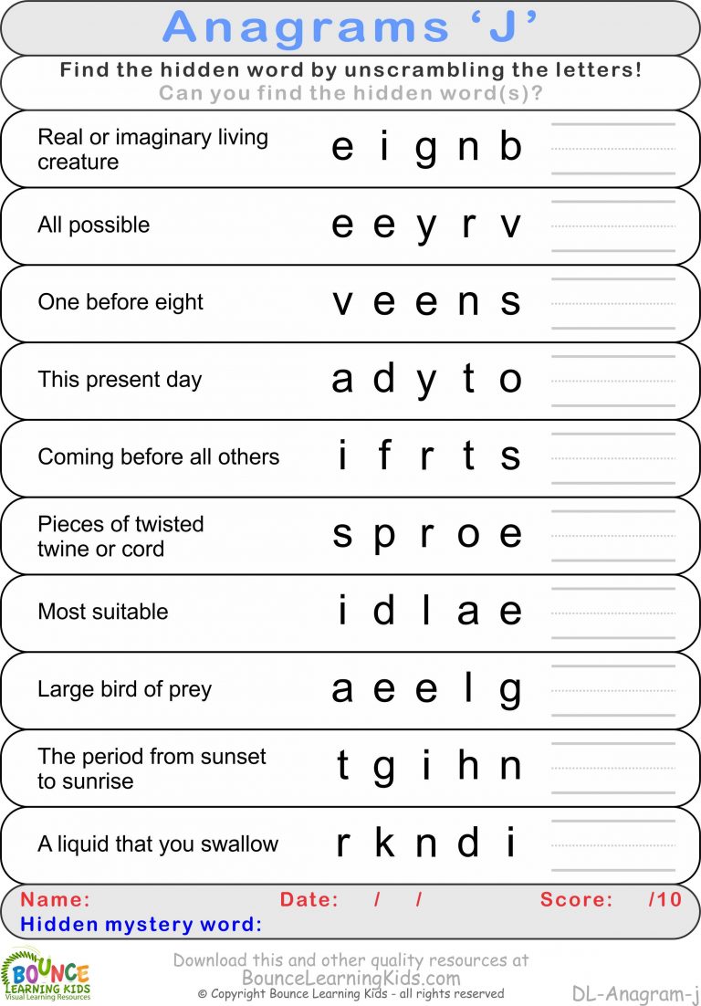 Anagrams - PORTALLAS