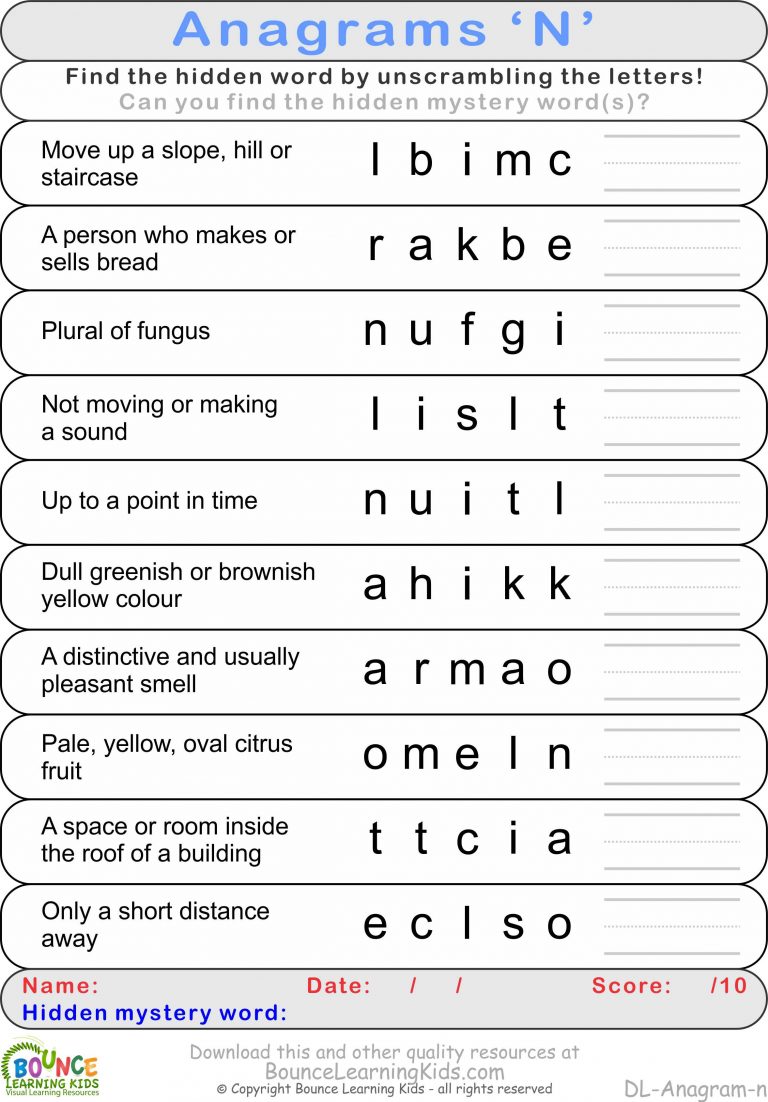 Anagrams - PORTALLAS