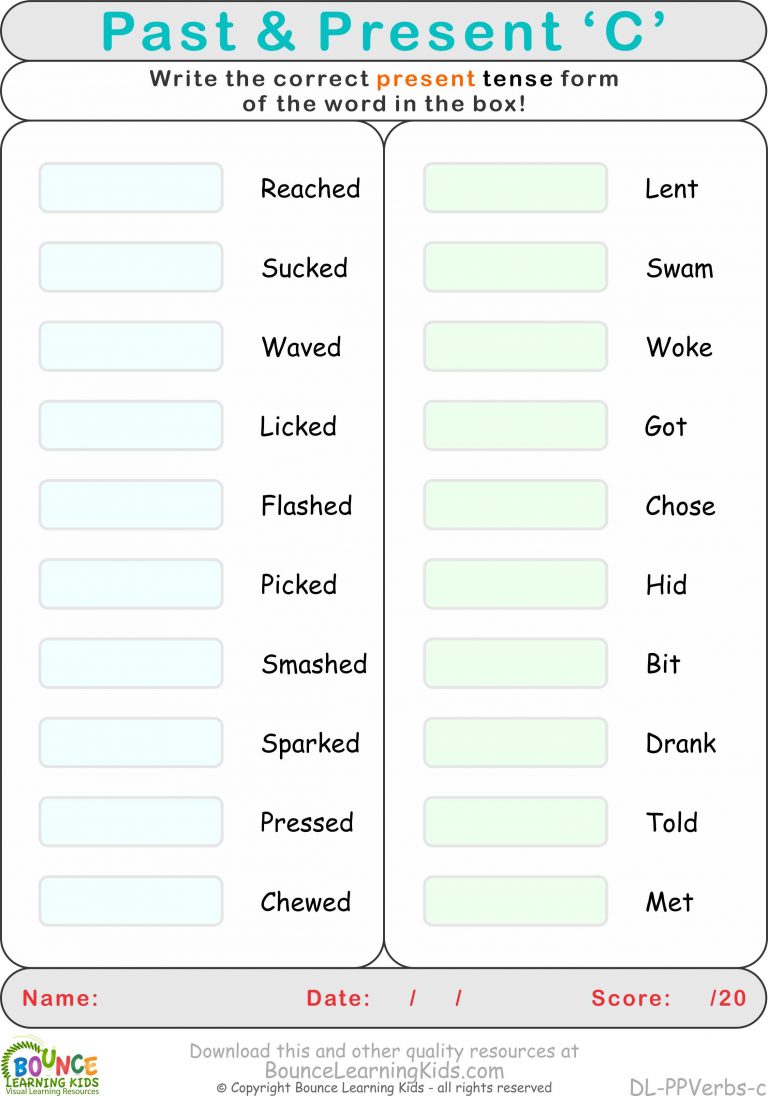 Past & Present tense verbs - PORTALLAS