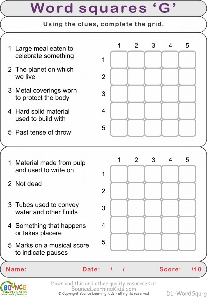 Word Squares - PORTALLAS